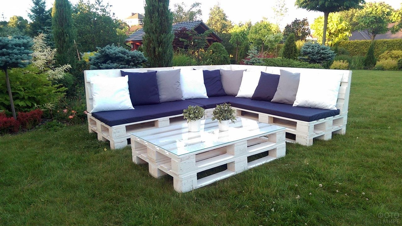 Диваны из поддонов для дачи своими руками (64 фото) - красивые картинки ...